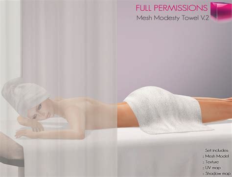 Second Life Marketplace 50summersale Full Perm Mesh Modesty Towel V2