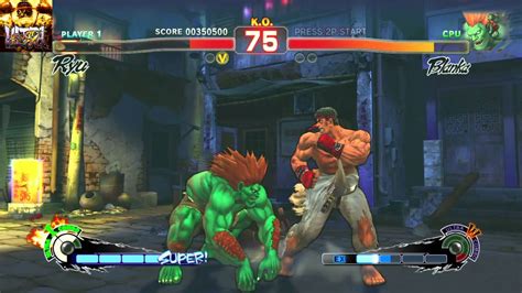 Ultra Street Fighter Iv Ryu Vs Blanka Youtube