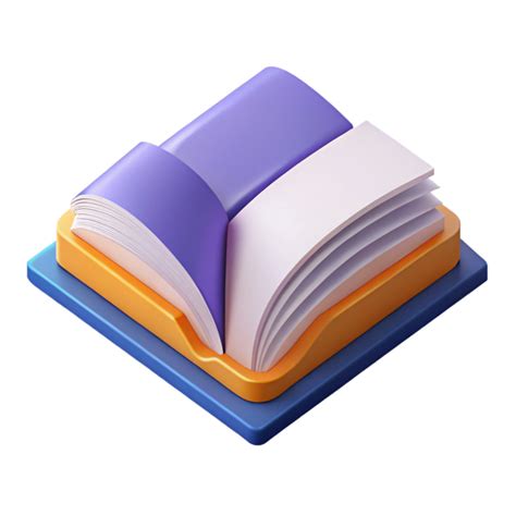 Dramatic Unparalleled Isometric Open Book With Flat Color Pages Crisp Edges Clean Lines With