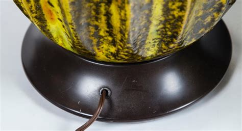 Pair Of Large Italian Melon Form Ceramic Lamps Circa 1960 For Sale At