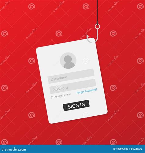 Internet Phishing Hacked Login And Password Vector Illustration Stock Vector Illustration