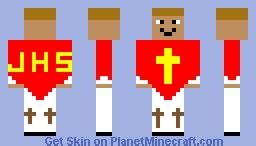 Skin Padre Loiro Batina Vermelha Minecraft Skin