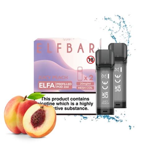 Elf Bar Elfa Pod Juicy Peach City Vape Nikotin 20mg