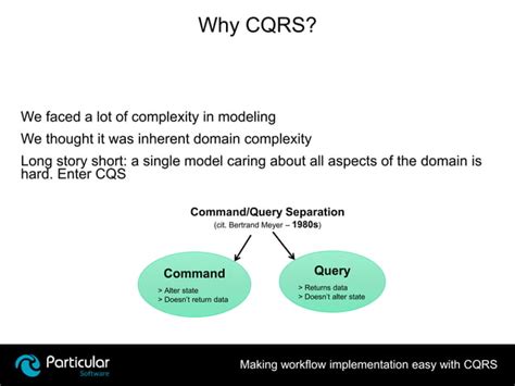 Making Workflow Implementation Easy With Cqrs Ppt