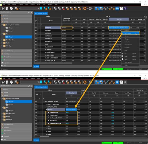 Changing Line To Shape Spacing For A Net Allegro X PCB Editor PCB Design IC Packaging