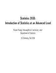 Stat201B Week1 1 Syllabus Pdf Statistics 201B Introduction Of Statistics At An Advanced Level