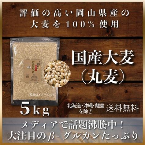 大麦丸麦 5kg5kg×1袋 雑穀 岡山県産 もち麦の代わりに 送料無料 安い 国産 山本靖雄酒店 通販 Yahooショッピング