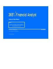 Understanding Stock Returns Variance Risk Analysis Course Hero