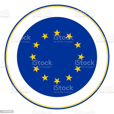 Bendera Eropa Uni Eropa Bendera Ue Dalam Bentuk Desain Ilustrasi Stok