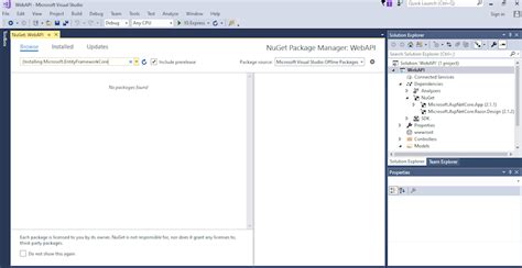 Net Core Installing Microsoft EntityFrameworkCore In Visual Studio