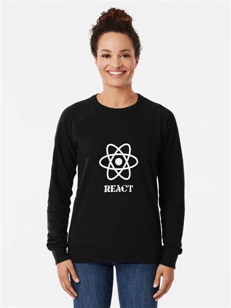 Official Reactjs Reactjs T Shirt White Logo Word Lightweight