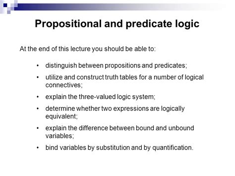 Quantification Logic