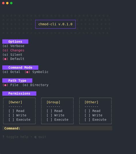 Chmod Cli Brings The Chmod Command In Tui Format Linuxlinks