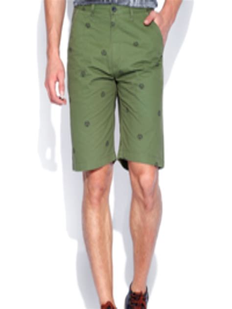 Buy Arrow Sport Green Printed Shorts Shorts For Men 632302 Myntra