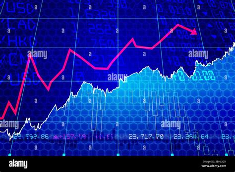 Displaying Financial Data With Red Line Graph Plus White Cyan Area