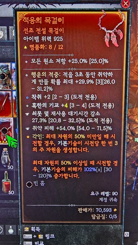 디아블로4 인벤 도적 목걸이 질문 디아블로4 인벤 도적 게시판