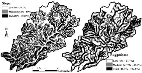 Coarser 36 6 M Resolution Raster Layers Showing Percent Slope A And
