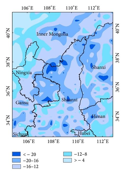 Difference In The Annual Precipitation Unit Mm In The Winter A And
