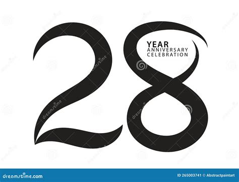 Year Anniversary Celebration Black Color Logotype Vector Number