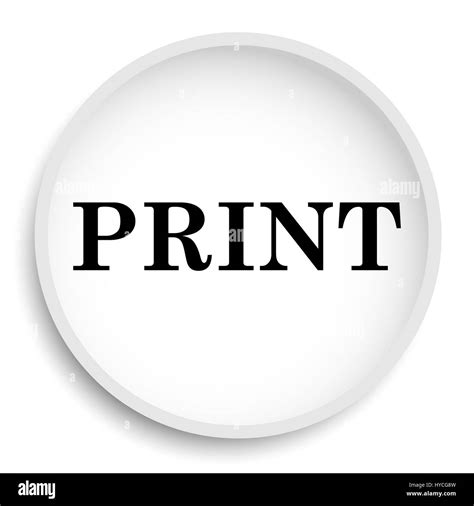 Print Icon Print Website Button On White Background Stock Photo Alamy