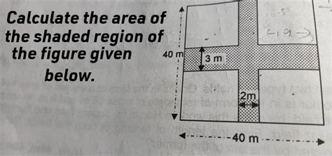 calculate the area of the shaded region of the figure given below filo