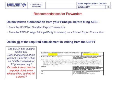 Ppt Mass Export Center October 2011 Powerpoint Presentation Free