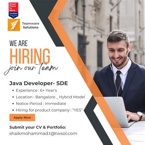 hi connections again we are back with 6 positions for java developer with… shaik mohammad talha