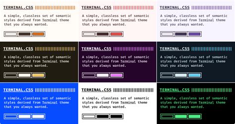 Terminalcss Semantic Styles For The Simple Web