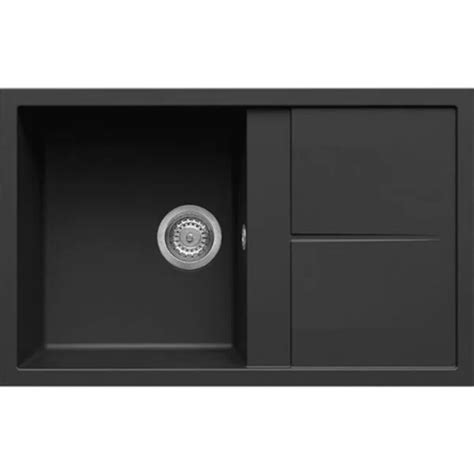 Granitek Insert Single Sink 790mm Black Placemakers Nz