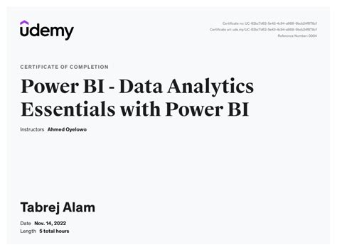 Tabrej Alam On Linkedin Udemy Course Completion Certificate