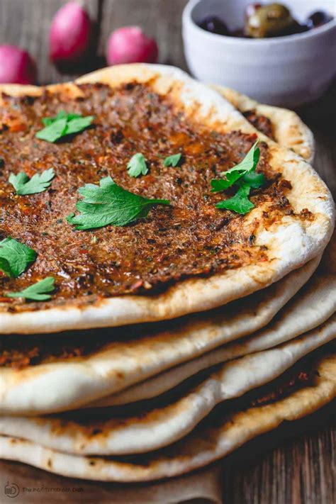 Easy Lahmacun Recipe Turkish Pizza The Mediterranean Dish