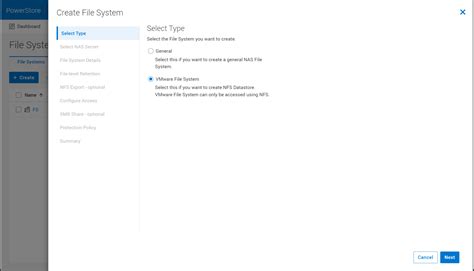 file system types dell powerstore file capabilities dell