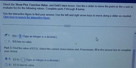 Solved Check The Show Plot Function Value And Grid Lines