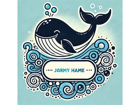 A Label With A Smiling Whale Blowing Bub Graphic By Creativeguru