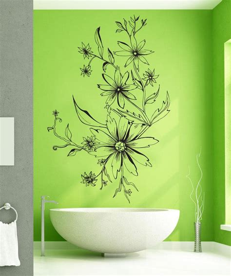Vinyl Wall Decal Sticker Wildflower Design 1246