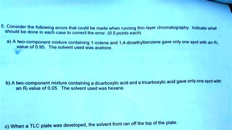 Solved 5 Consider The Following Errors Hat Could Be Made When