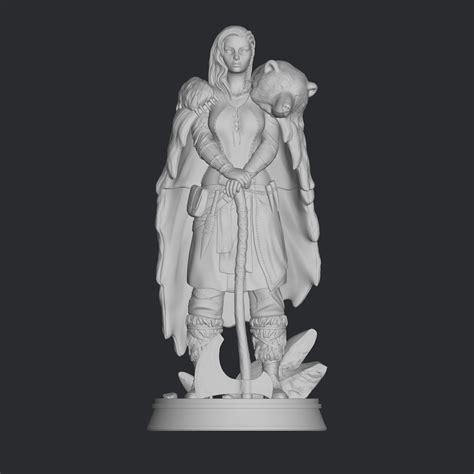 Nordic Female Warrior Statue Stl File 3d Printing 3d Figure Stl 3d