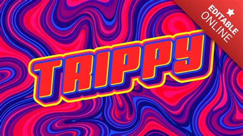 Vibrant Trippy Text Effect With Psychedelic Font Generator