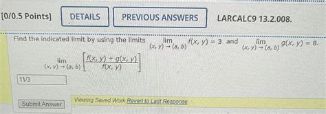 Solved Points Details Previous Answers Larcalc Chegg