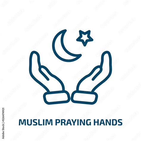 Muslim Praying Hands Icon From Religion Collection Thin Linear Muslim