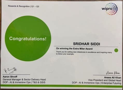 Siddi Sridhar On Linkedin Teamwork Wipro