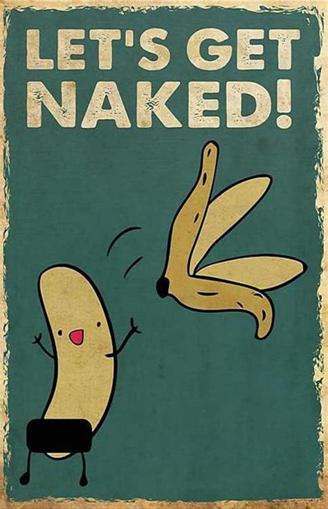 THIYOTA Puzzles PCSBanana Lets Get Naked Poster Funny PosterArt Gift Retro Picture