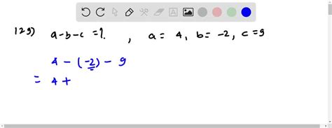 SOLVED Evaluate The Expression For The Given Values Of The Variables A B C For A B And C