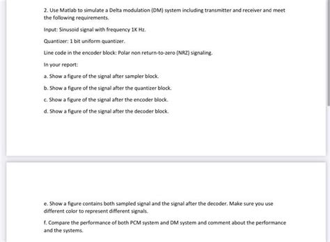 Solved 1 Use Matlab To Simulate A Pulse Code Modulation