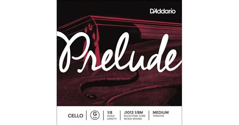 D Addario Prelude Series Cello G String 1 8 Size Price