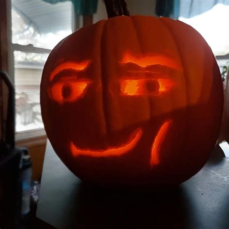 Happy Halloween I Carved The Man Face On My Pumpkin Lol Rroblox