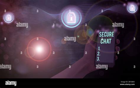 Text Sign Showing Secure Chat Business Photo Showcasing Approach To Protect Messages When Sent