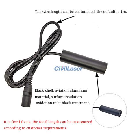 520nm 35mw Green Laser Module Line Laser Positioner 5v12v Φ16x60mm