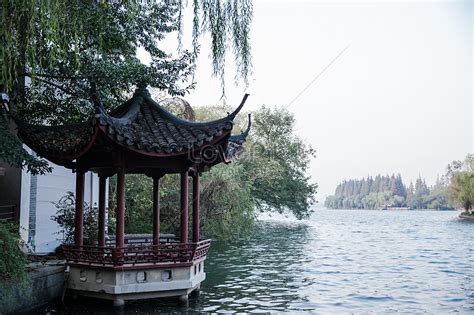 Hangzhou West Lake Resting Pavilion Picture And Hd Photos Free