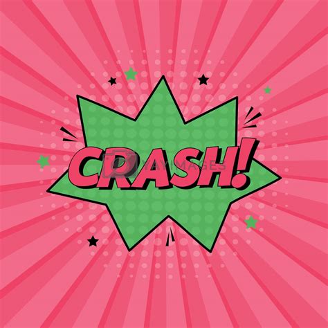 Comic Speech Bubble With Expression Text Crash Vector Bright Dynamic